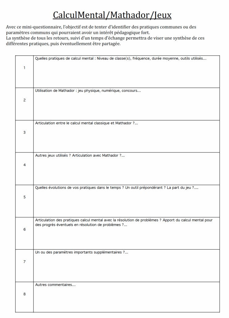 Quelle pratique du calcul mental et du jeu en classe ? - Le blog de ...